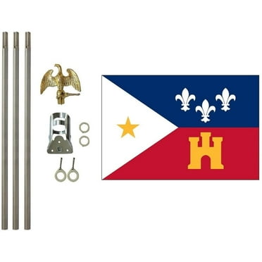 Valley Forge Flag US1-1 Residential Kit w/ 3' x 5' US, Steel Pole, red ...