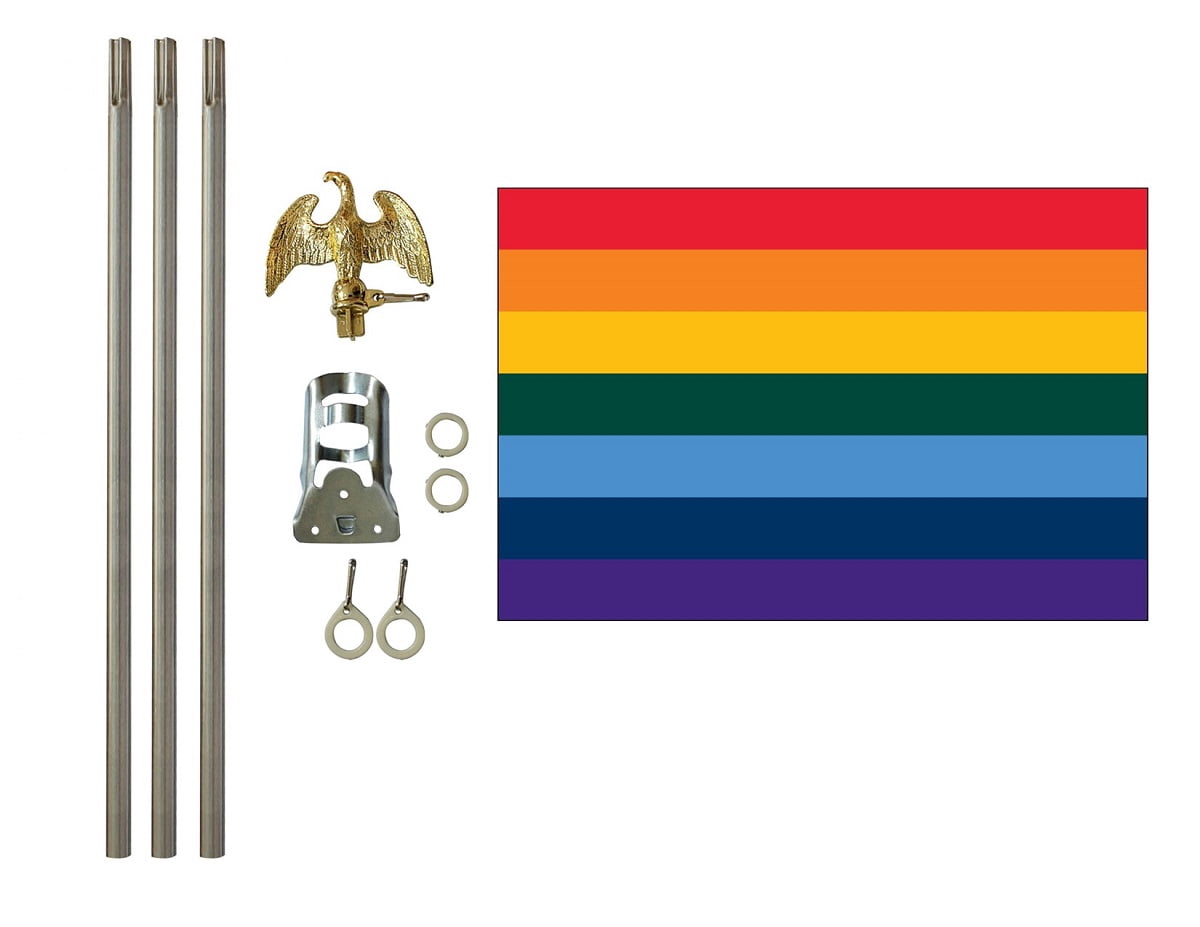 3x5 Polyester World Co-op Flag with 6 foot pole Kit; Contains a 3x5 ...