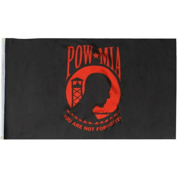 3x5 Pow Mia POWMIA Red You are Never Forgotten Flag 3'x5' House Banner ...