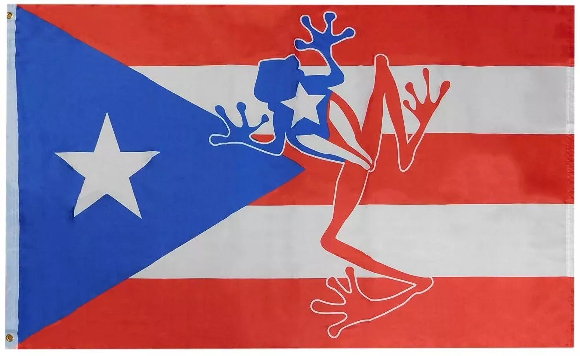 3x5 Puerto Rico Quoqui Coqui Frog Premium 3'x5' 68D Woven Poly Nylon ...