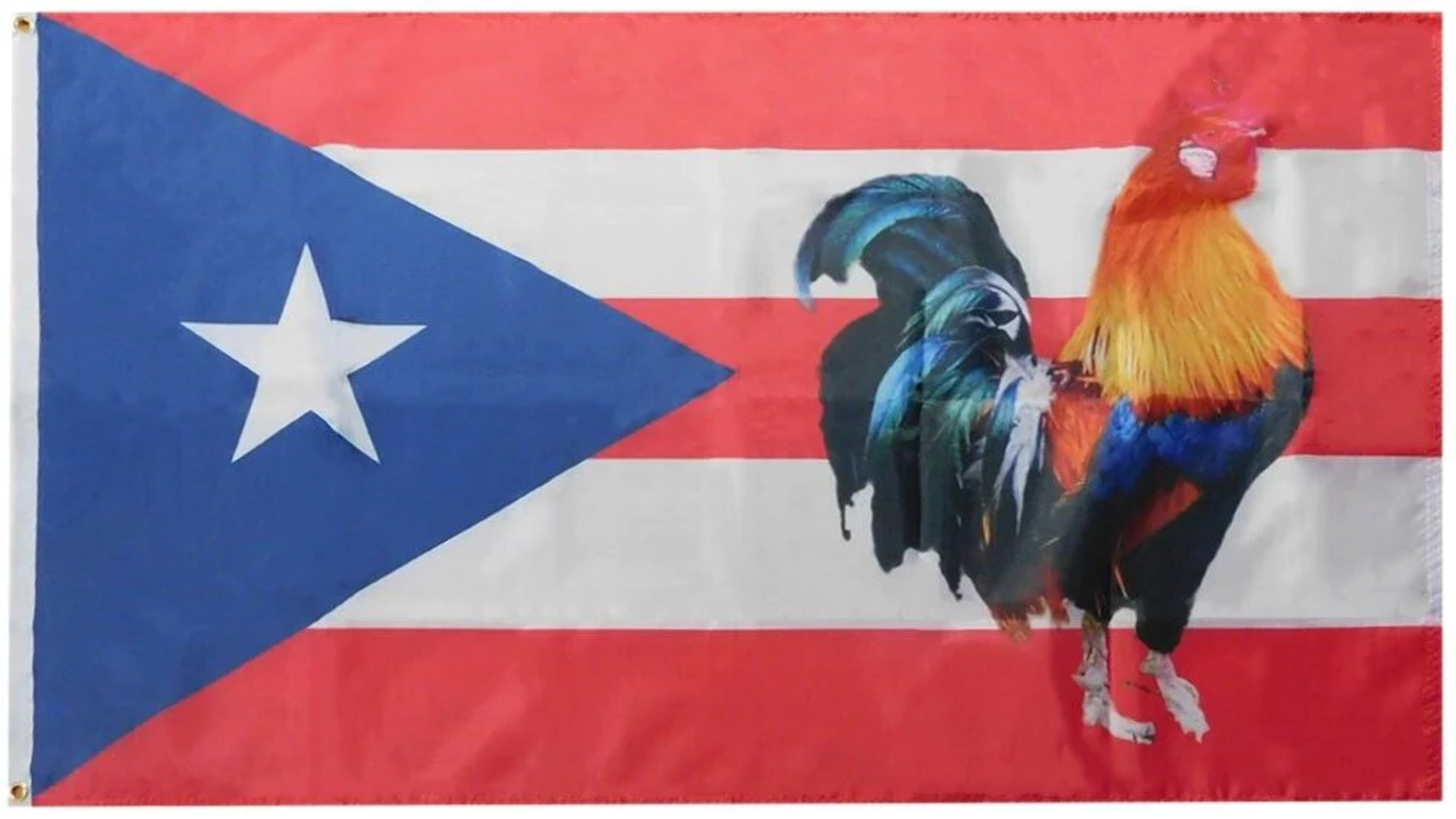 3x5 Puerto Rico Rooster 100D Woven Poly Nylon 3'x5' Flag Banner ...