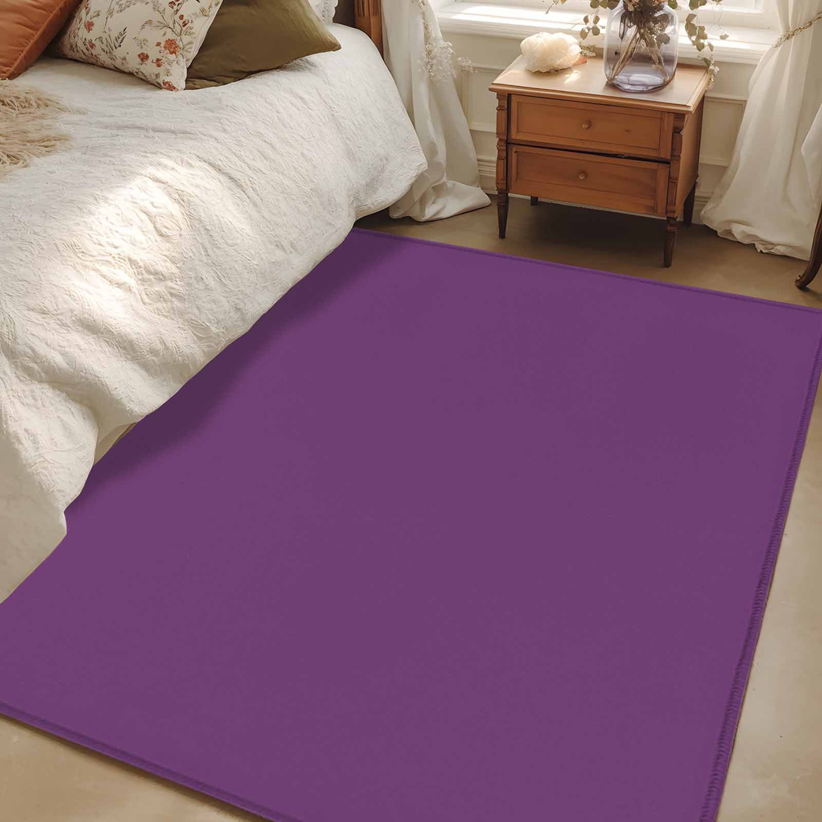3x5 Purple Area Rug for Bedroom, Washable Non Slip Low Pile Soft Indoor ...