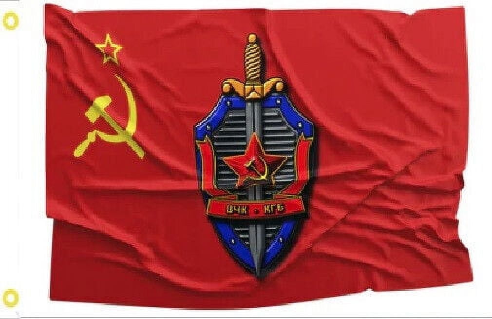 3x5 RUSSIA KGB Polyester Red Flag. - Walmart Business Supplies