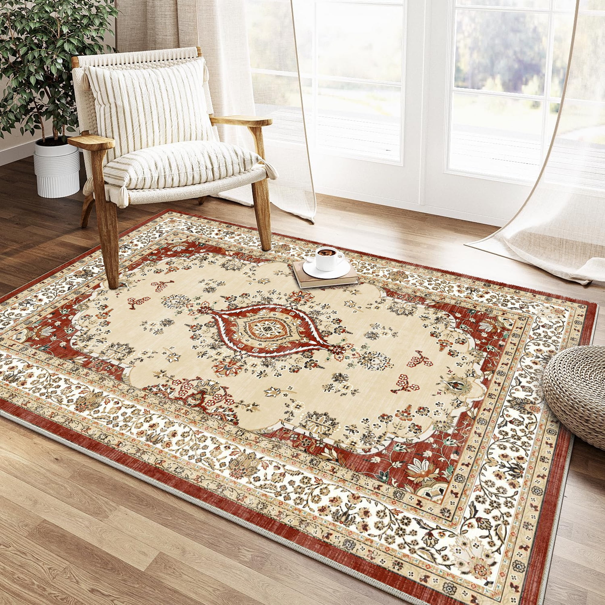 3x5 Rug Ultra Soft Washable Rug, Non Slip Area Rug Indoor Entrance ...