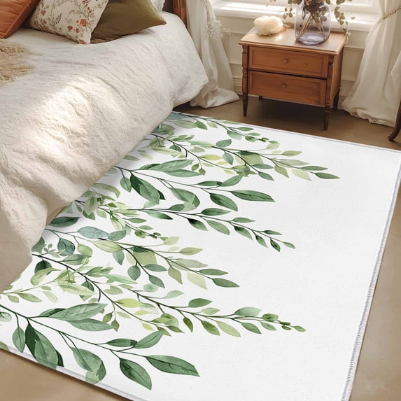 3x5 Sage Green Area Rug for Bedroom, Washable Non Slip Low Pile Soft ...