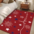 3x5 Stars Red Blue Area Rug for Bedroom, Washable Non Slip Low Pile ...