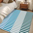 3x5 Stripes Area Rug for Bedroom, Washable Non Slip Low Pile Soft ...