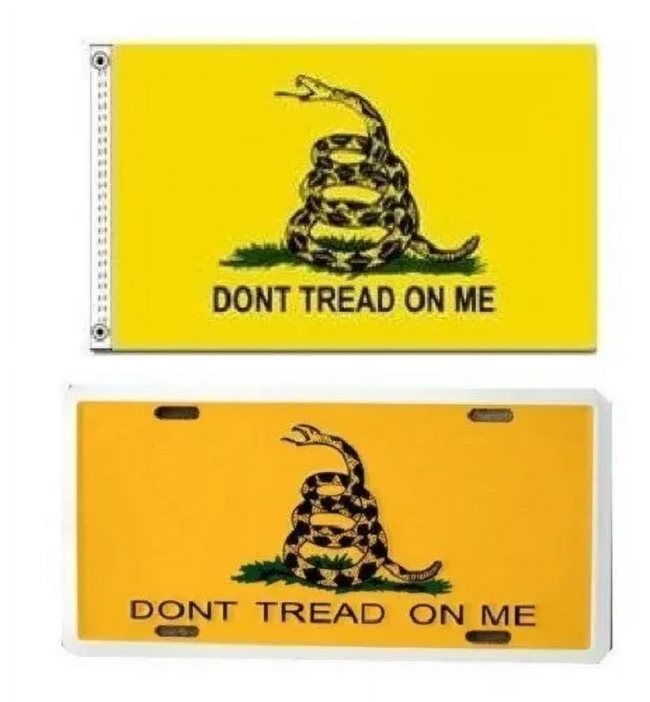 3x5 TRUMP 2024 Gadsden Culpeper Flag and License Plate Tea Party Gift ...