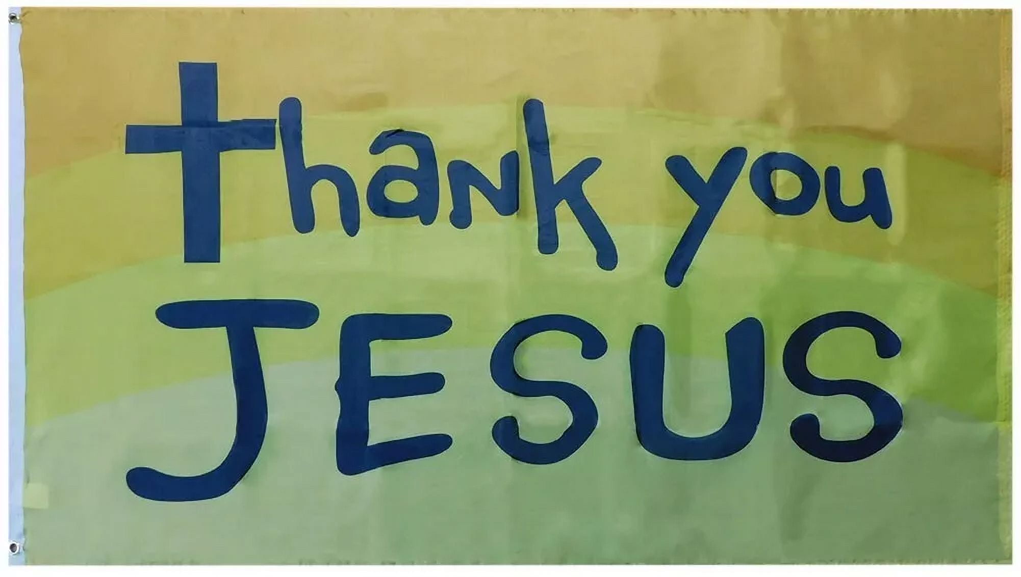 3x5 Thank You Jesus Yellow Premium 100D Woven Poly Nylon 3'x5' Flag ...