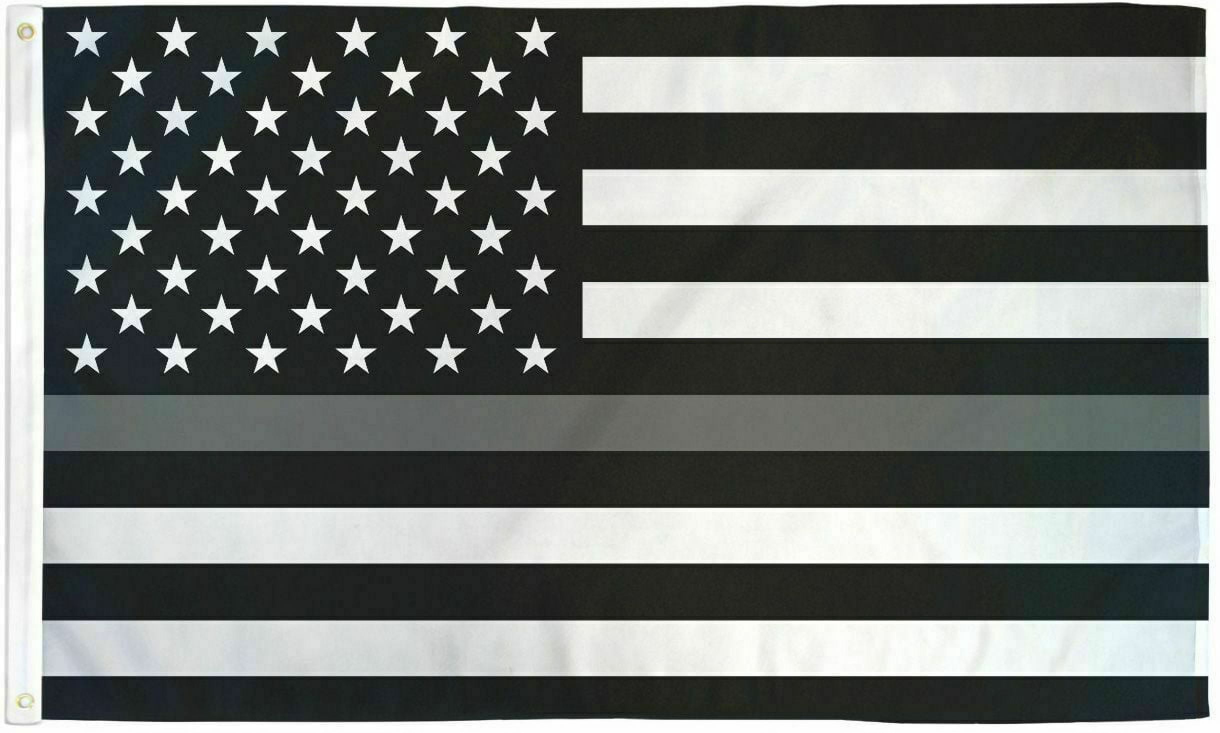3x5 Thin Gray Line Flag Support Corrections Officers Thin Line Flag ...