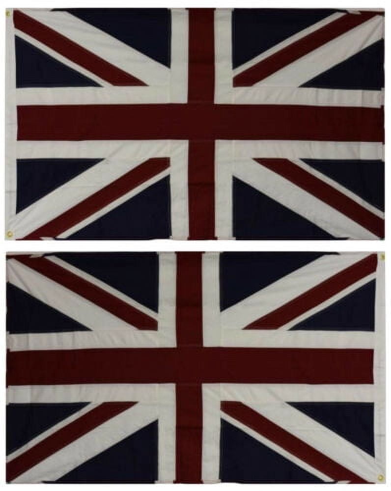 3x5 UK United Kingdom Embroidered Sewn Cotton Flags 100% USA Made ...