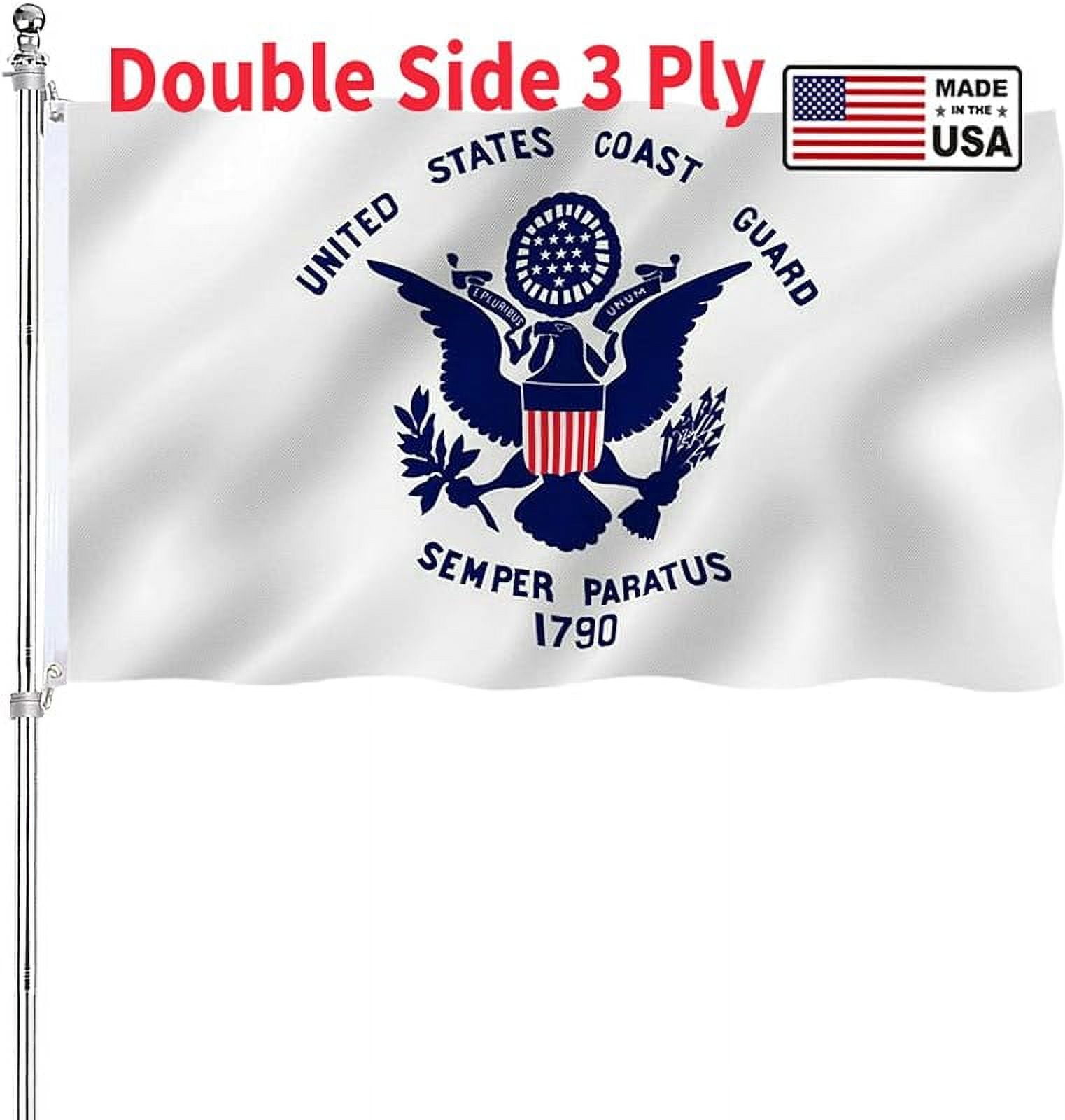 3x5 US Coast Guard Flag United States Coast Guard Flags Double Sided ...