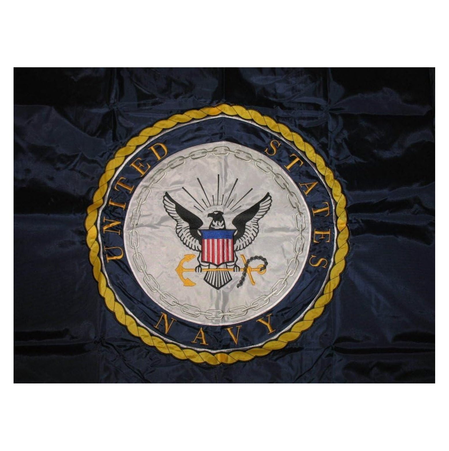 3x5 US U.S. Navy Emblem Seal Embroidered Sewn Double Sided Solarmax ...