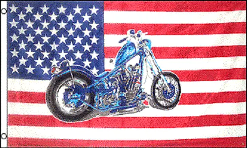3x5 USA Bike Motorcycle Motor Cycle Chopper 3'x5' Flag House Banner ...