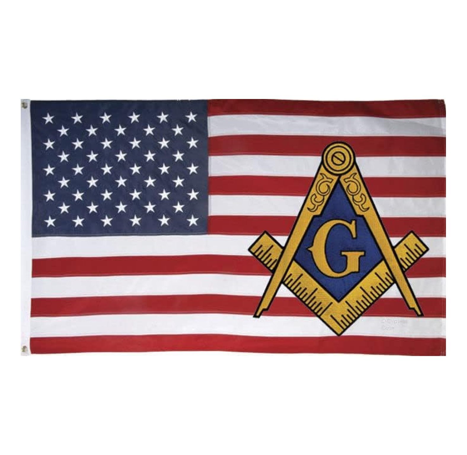 3x5 USA Mason Flag Freemason Masonic American Flag - Durable Nylon US ...