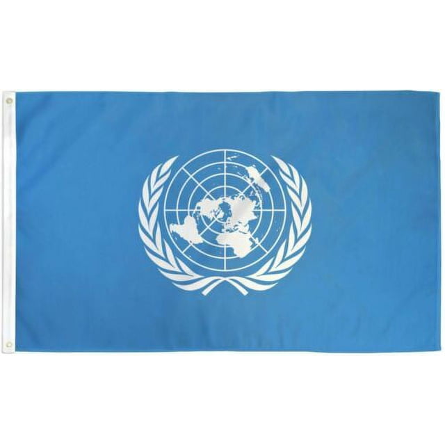 3x5 United Nations World Peace Nylon / Poly Blend Flag 3'x5' Indoor ...