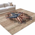 3x5 Washable Area Rugs,Independence Day USA Flag Star Non-Slip Ultra ...