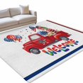 3x5 Washable Area Rugs,Red Truck USA Flag Cherries Balloons Non-Slip ...