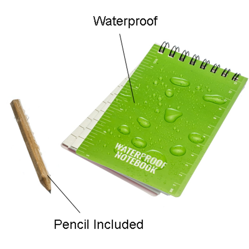 3x5" Waterproof Pocket Notepad Notebook All Weather Shower Paper 50 ...