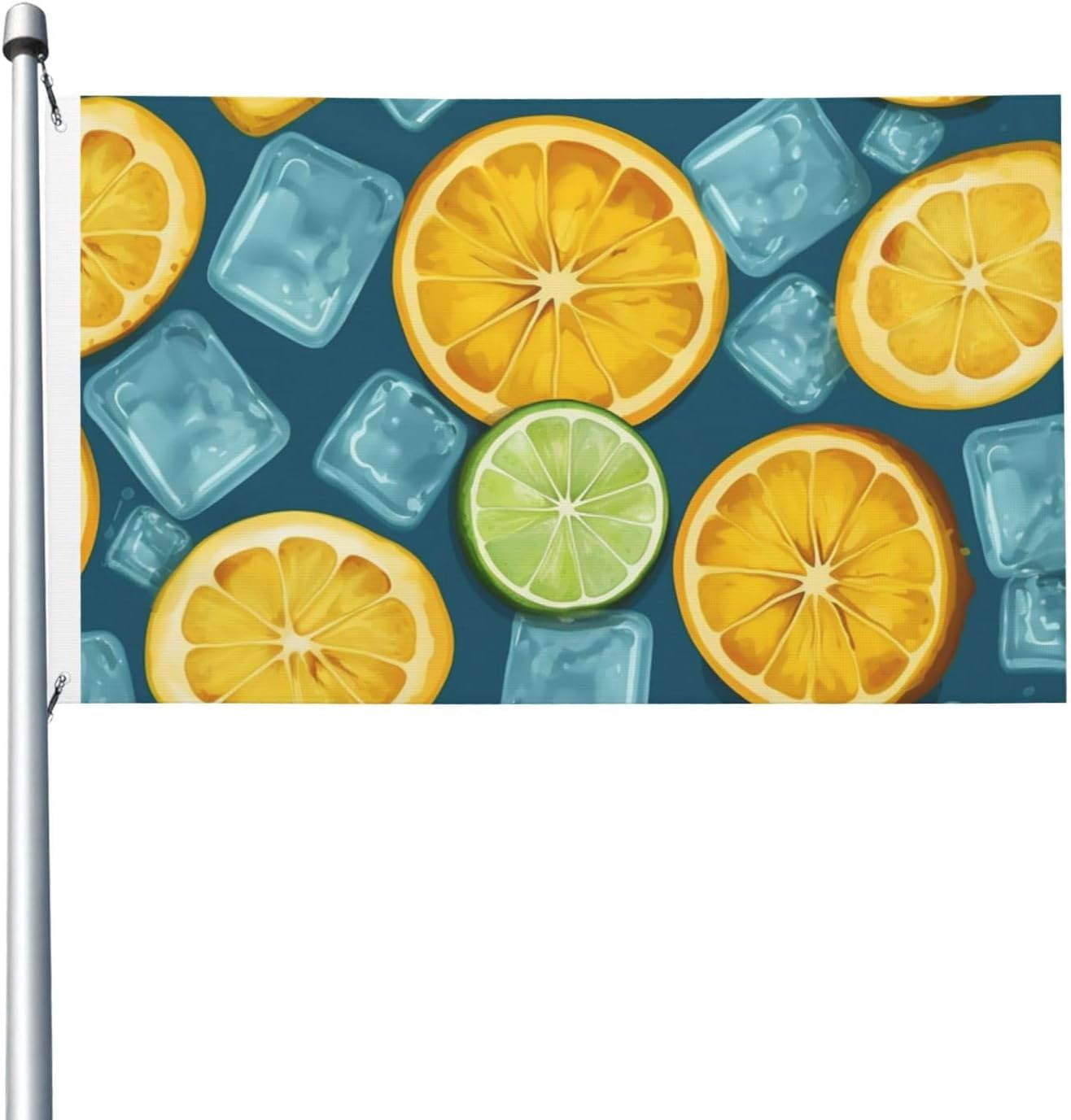3x5 ft Flags Flag Outside Yard Flag Ice cubes and lemon Funny Garden ...