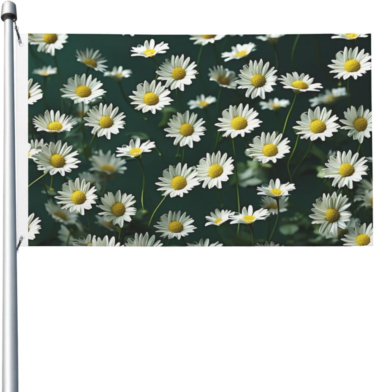 3x5 ft Flags Flag Outside Yard Flag Green daisy background Funny Garden ...