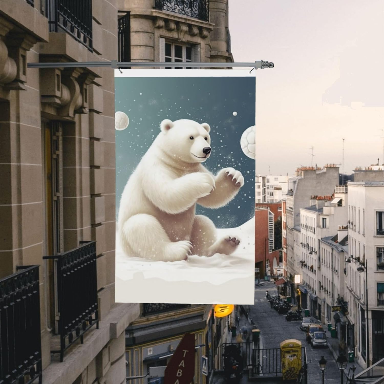 3x5 ft Flags for Outside Funny Banner Garden Flag Funny Polar Bear ...