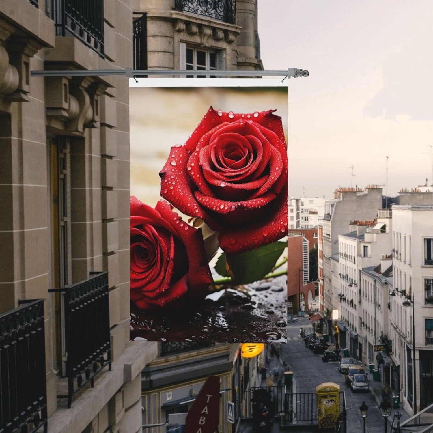 3x5 ft Flags for Outside Funny Banner Garden Flag Red Rose Flowers ...