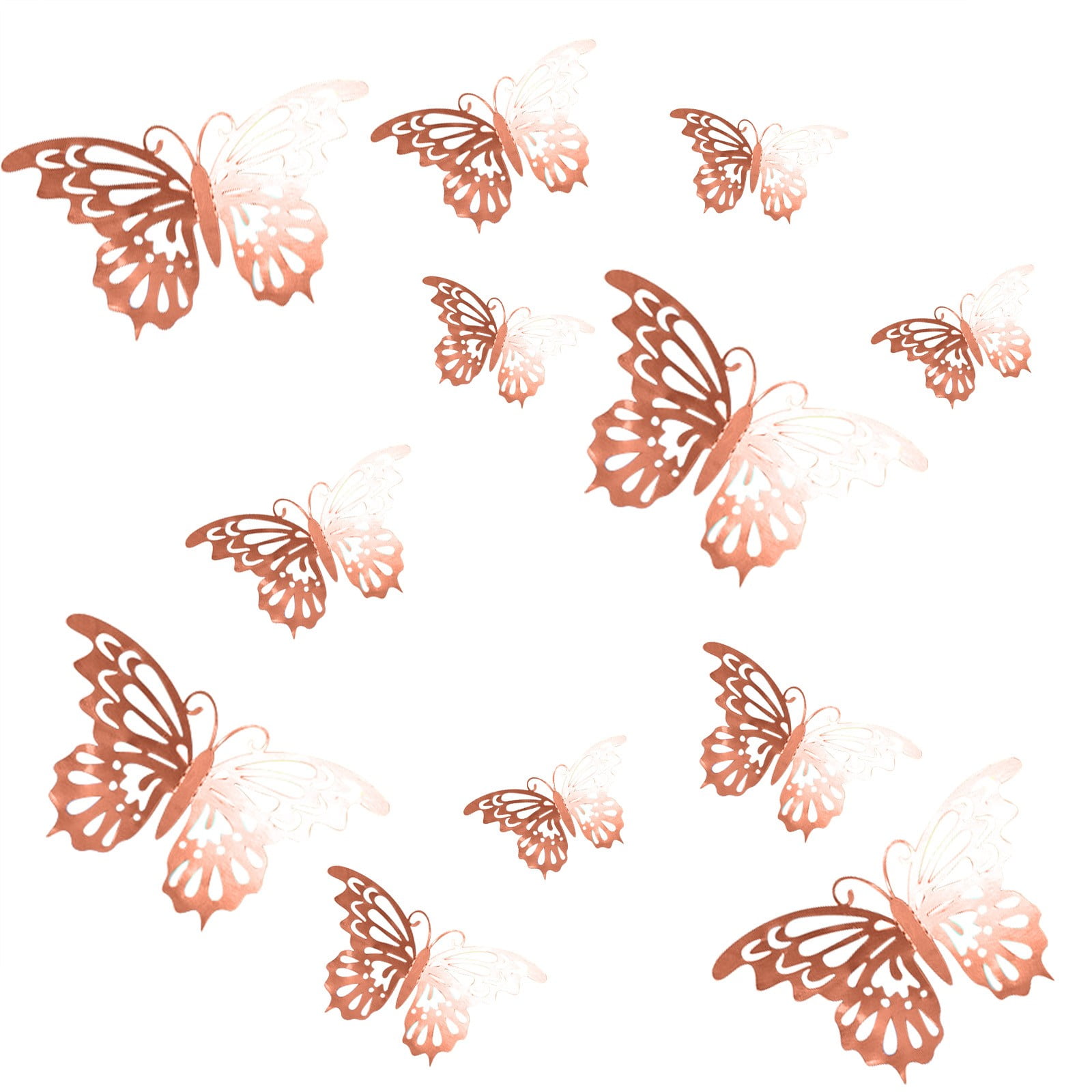 3x5 inch 12Pcs Butterfly Wall Decorations 3 Sizes Wall Sticker Nursery ...