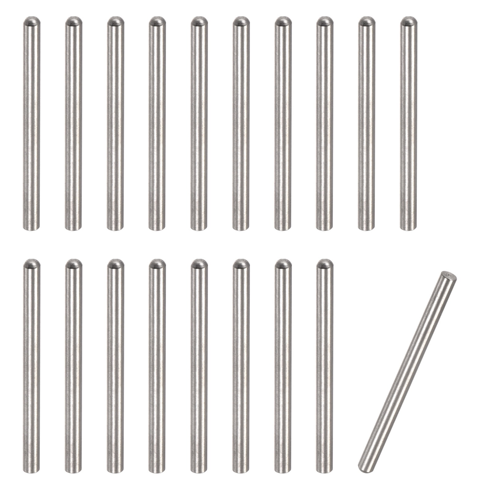 3x50mm Dowel Pins, 20 Pack Round Head Flat Chamfered End Dowel Pin ...