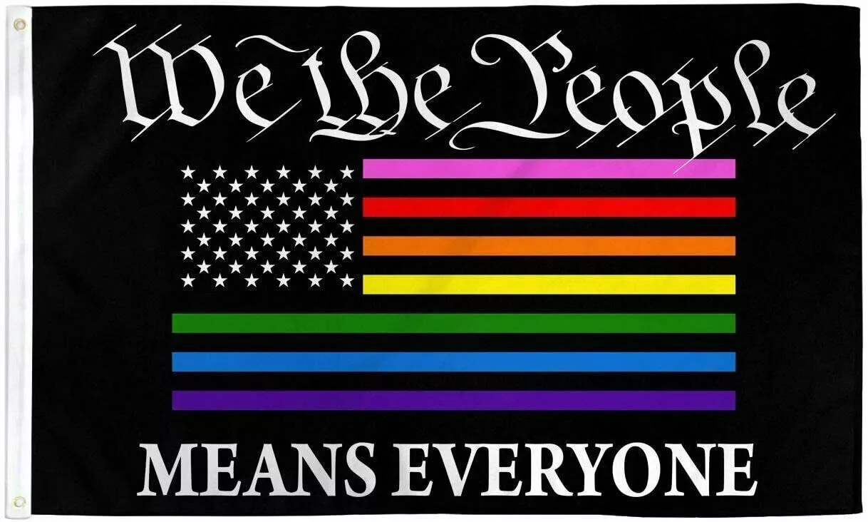 3x5FT Flag We The People Means Everyone Pride LGBT Constitution ...
