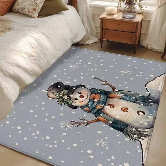 3x5Ft Area Rugs, Christmas Non-Skid Rubber Backing Large Rectangle Rugs ...
