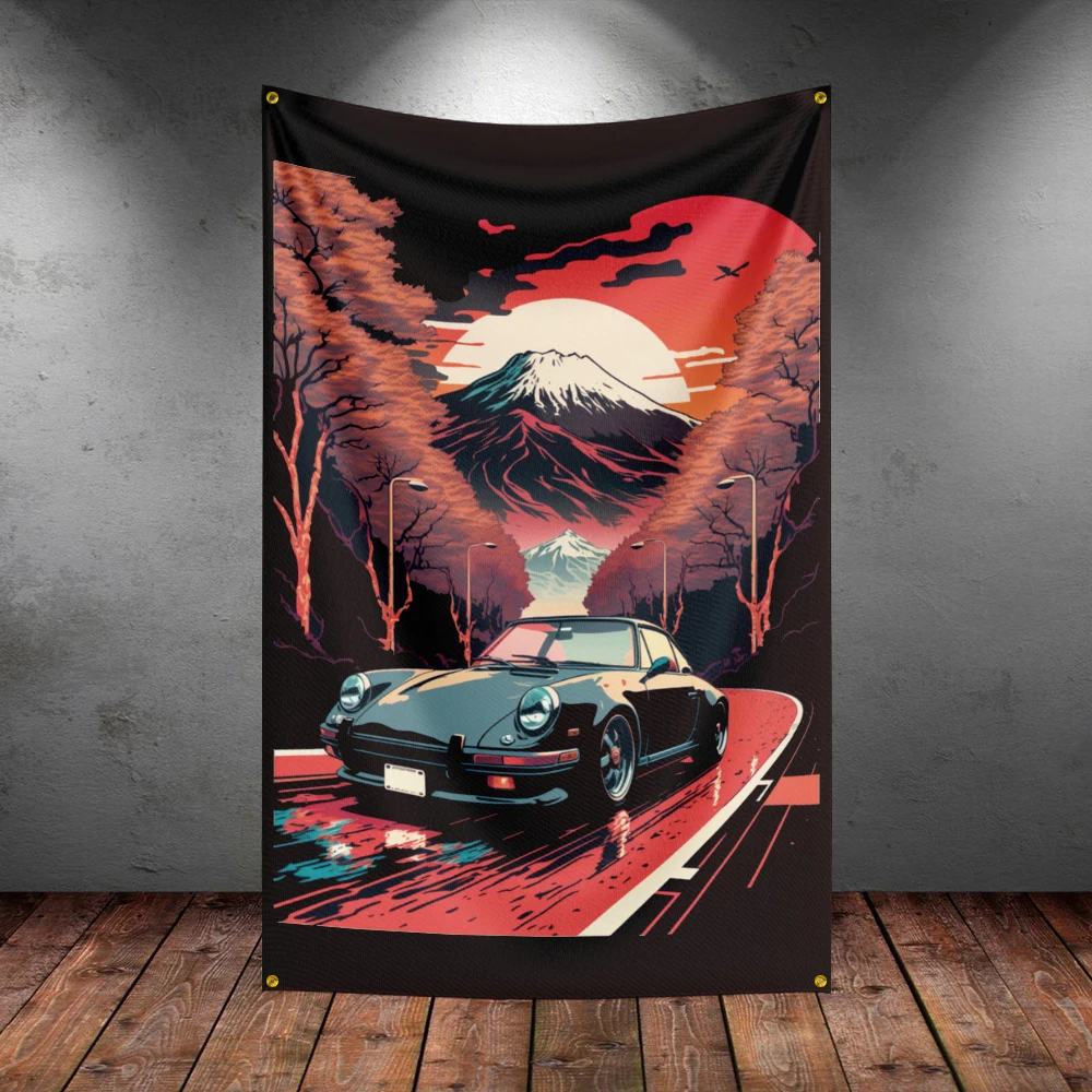 3x5Ft JDM Racing Car 4 Flag Polyester Digital Printing Tuning Cars ...