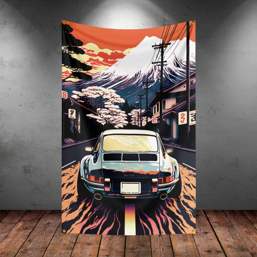 3x5Ft JDM Racing Car 4 Flag Polyester Digital Printing Tuning Cars ...