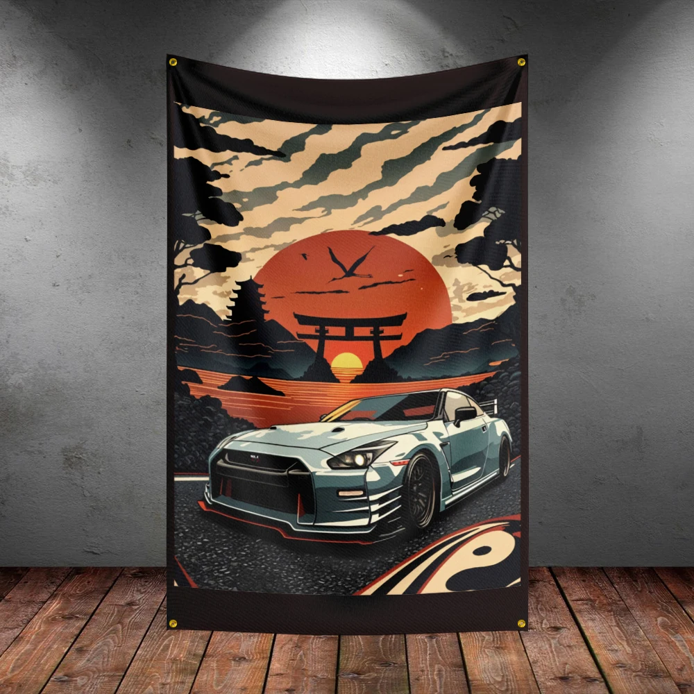 3x5Ft JDM Racing Car 4 Flag Polyester Digital Printing Tuning Cars ...