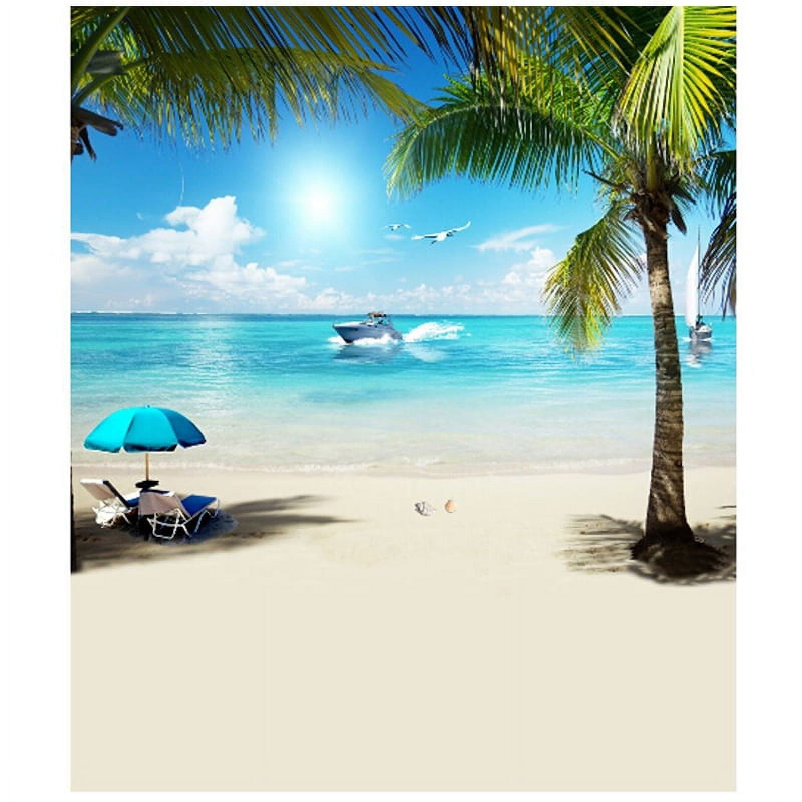 3x5Ft Summer Seaside Beach Photography Background Vinyl Studio Backdrop ...