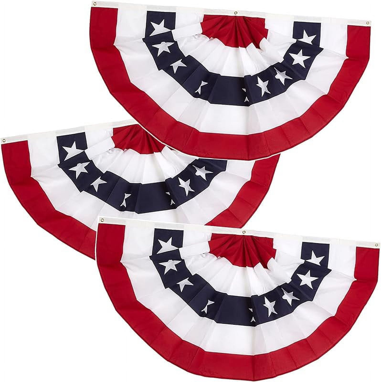 3x6 Ft 4th of July Decorations Memorial Day American flags Bunting ...