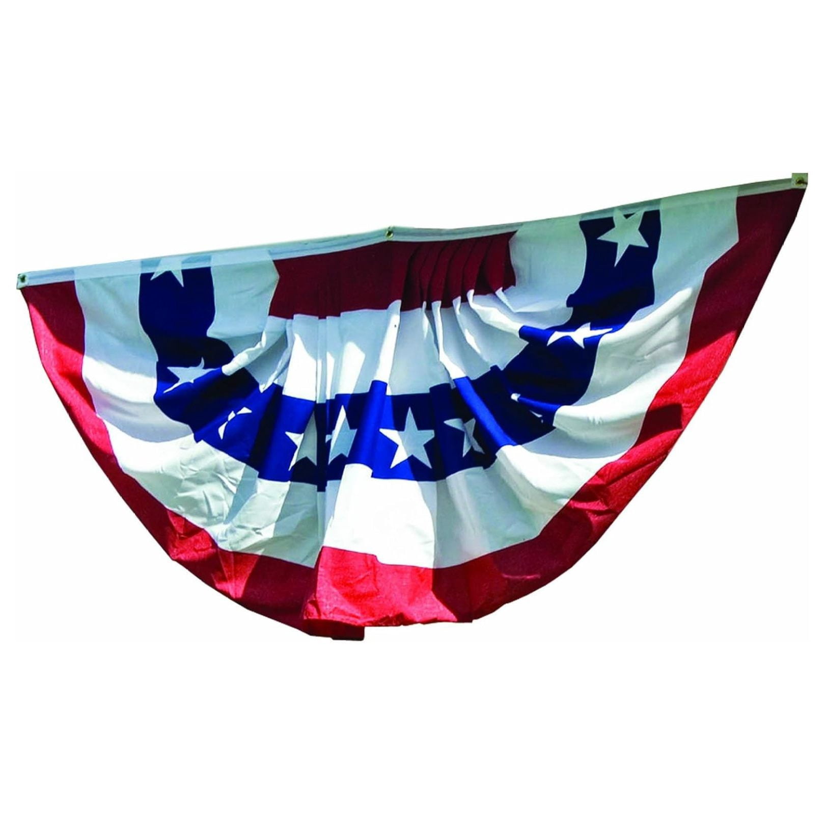 3x6 Ft Deluxe (Double Sided) US American Flag Bunting Half Fan Fully ...