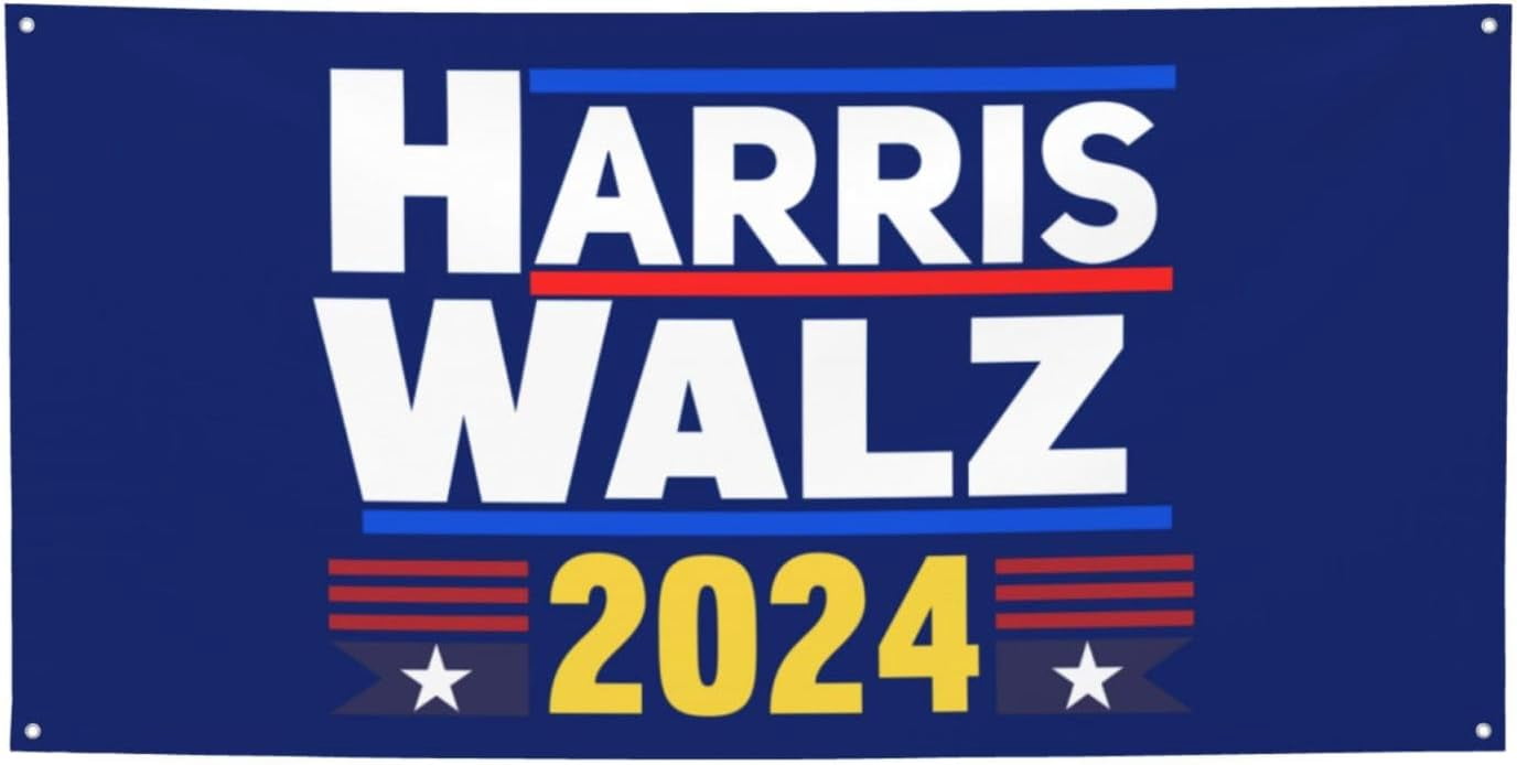 3x6 Harris Walz 2024 Banner Flag Kamala Harris Walz For President 2024 ...