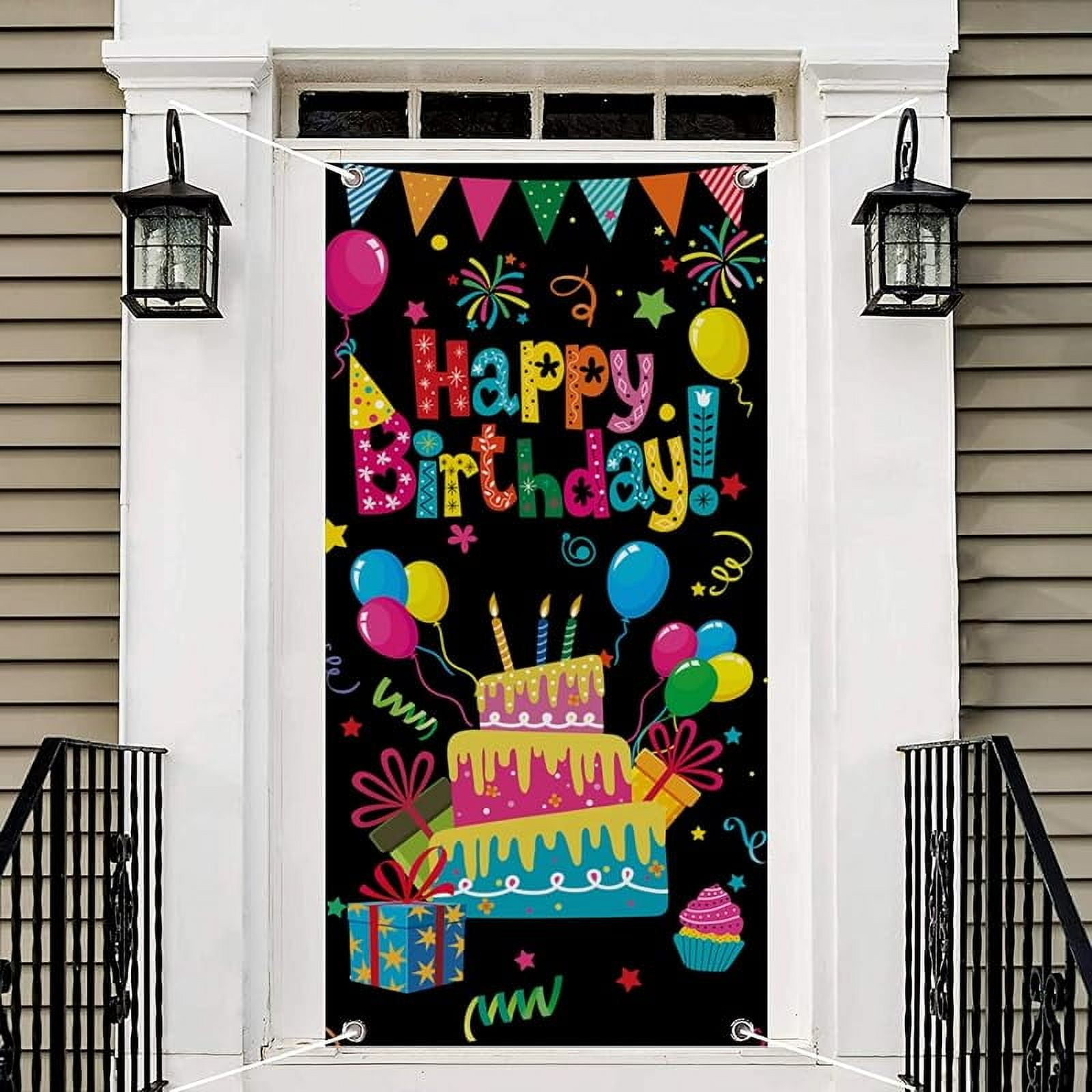3x6FT Colorful Kids Birthday Party Door Banner Children Newborn Baby ...