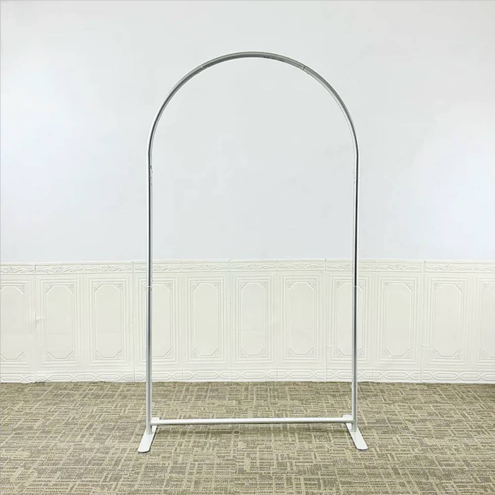 3x6FT Silver Metal Arch Stand - Adjustable Wedding, Party, and Event ...