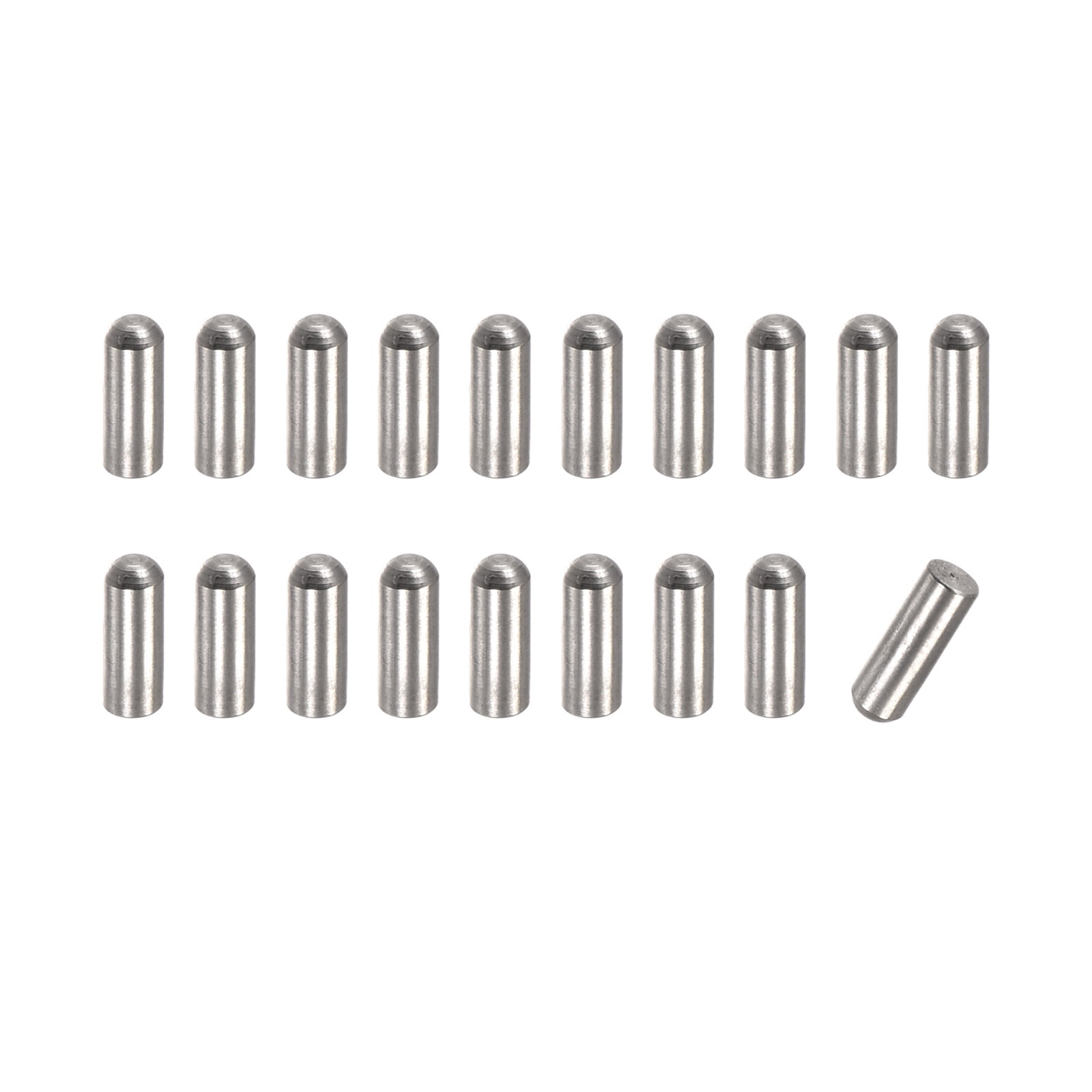3x6mm Dowel Pins, 20 Pack Round Head Flat Chamfered End Dowel Pin ...