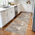 3x7 Washable Kitchen Runner Rug - Modern Abstract Non Slip Low Pile ...