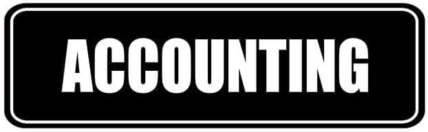 3x8 Inch Accounting Acrylic Sign For Office Door Wall Home And Business ...