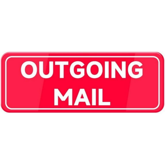 3x8 Inch Acrylic Outgoing Mail Sign Highly Visible Great For ...