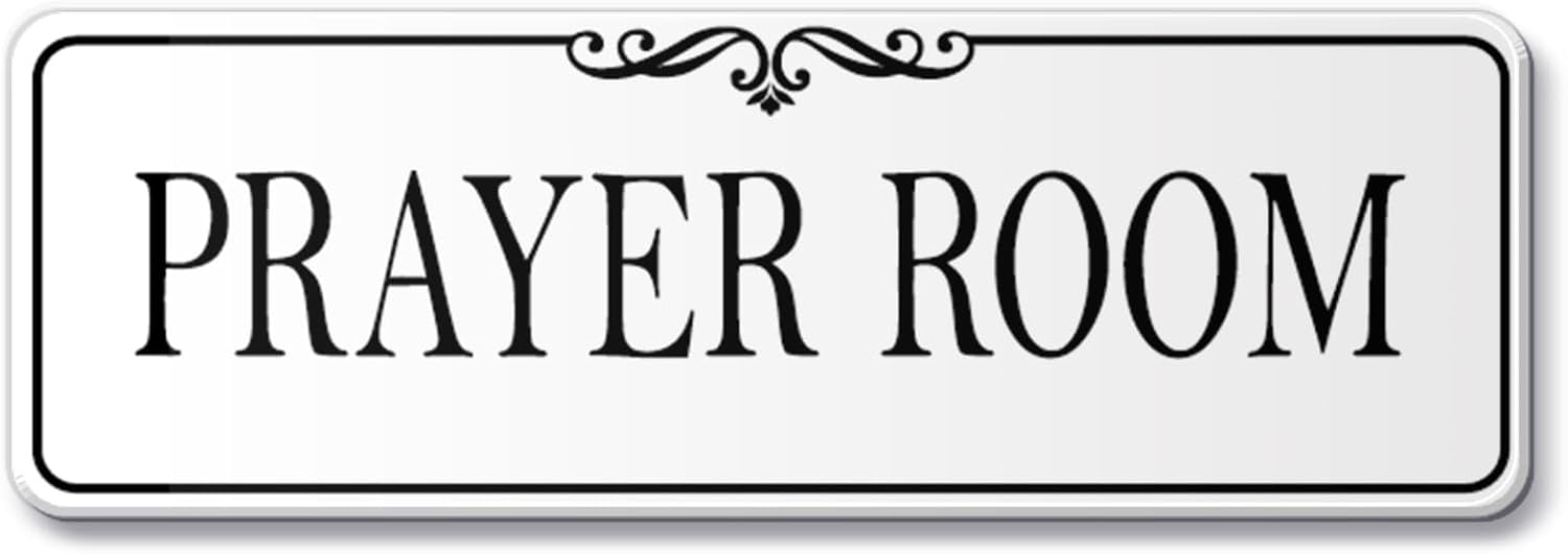 3x8 Inch Prayer Room Sign Acrylic Self Stick Door Wall Signage Great ...