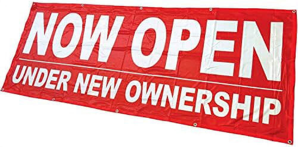 3x8 Now Open Under New Ownership Banner Vinyl Alternative Sign rb ...
