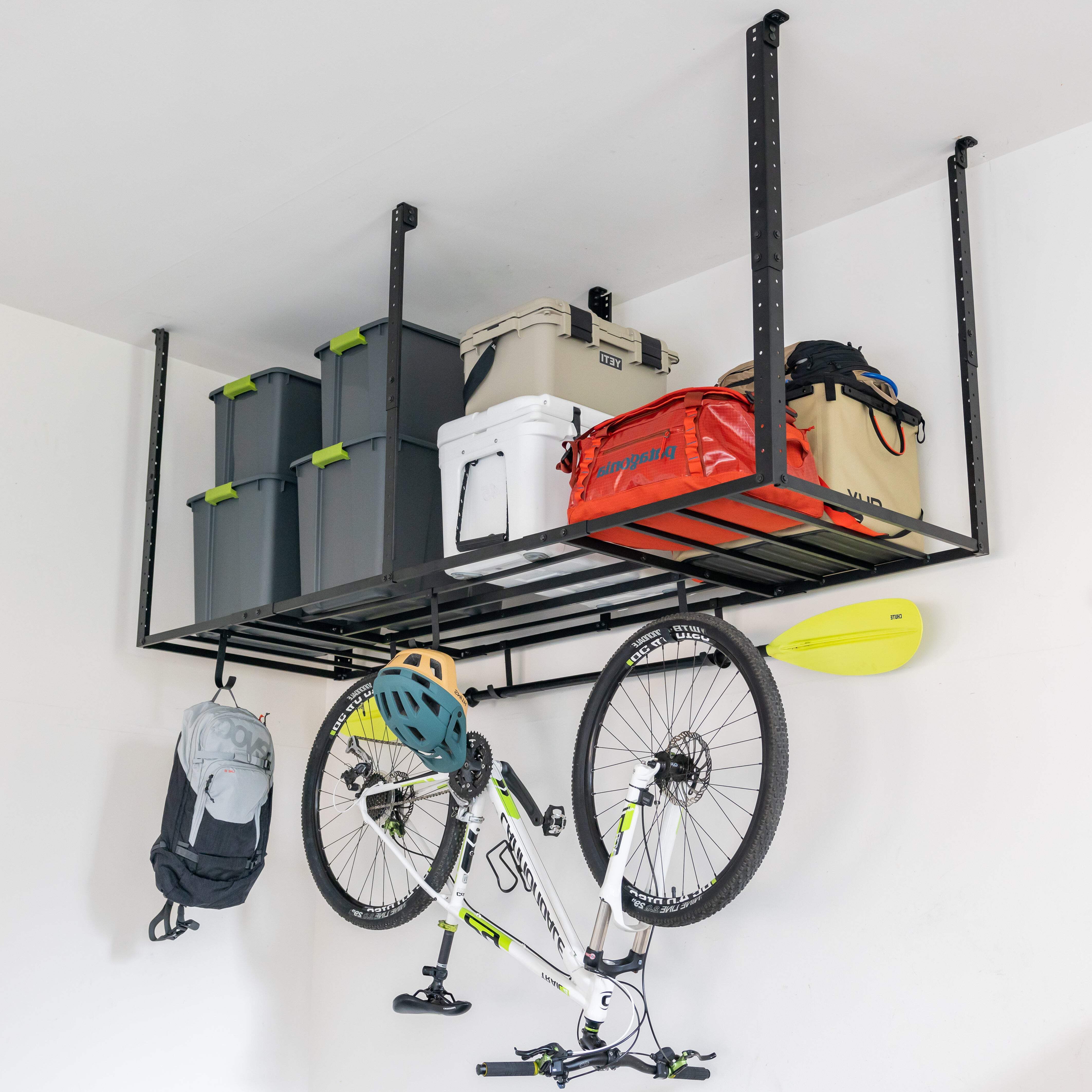 3x8 Overhead Garage Storage with Hooks | Ceiling Storage - Walmart.com