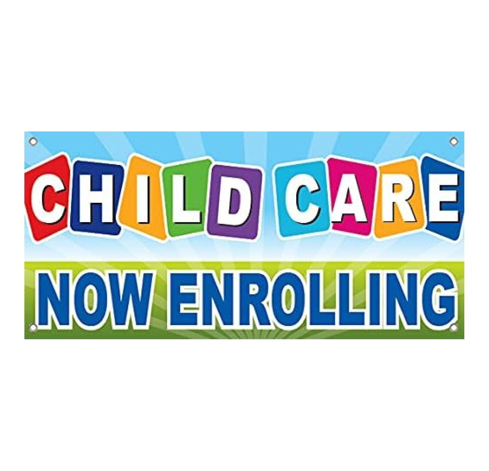 3x8 ft Child Care Now Enrolling Vinyl Banner Sign bgb - Walmart.com