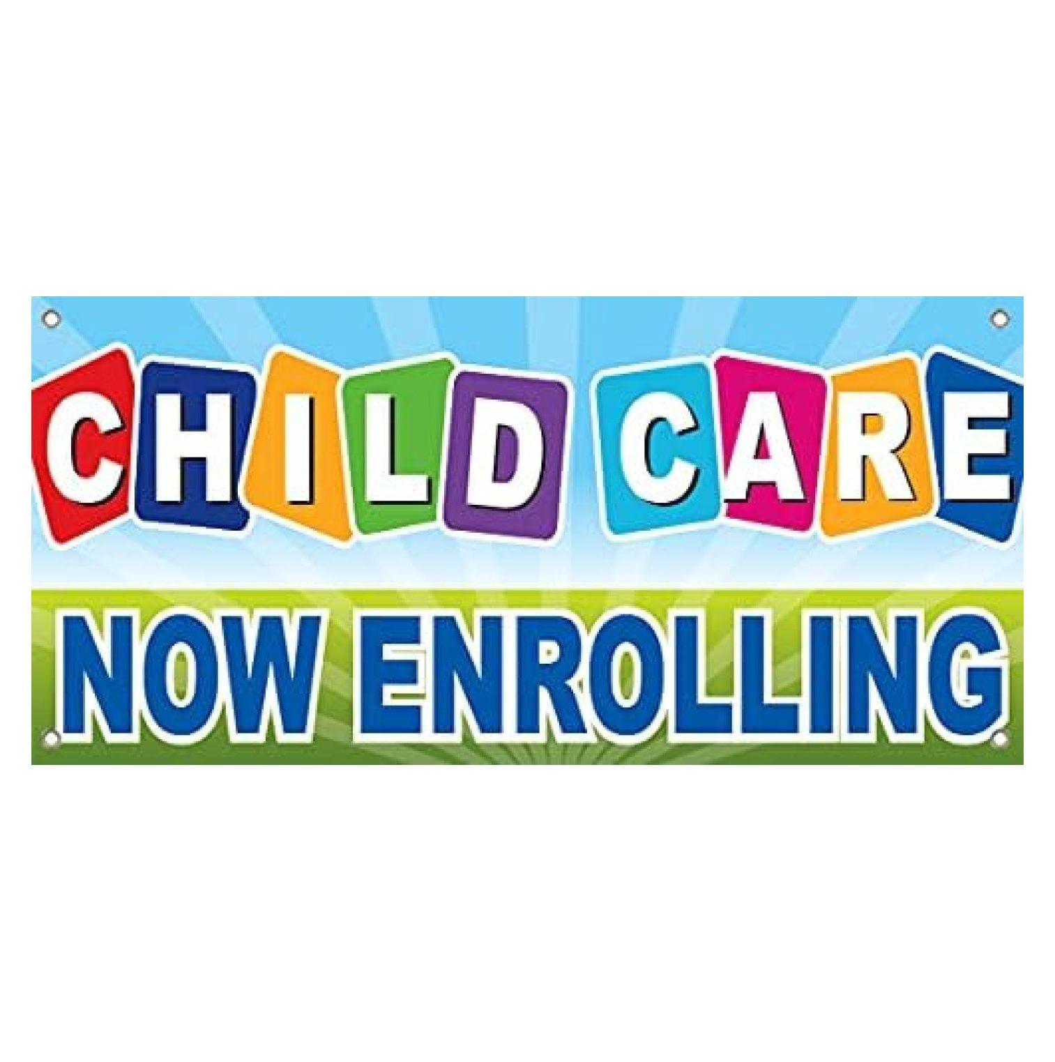 3x8 ft Child Care Now Enrolling Vinyl Banner Sign bgb - Walmart.com