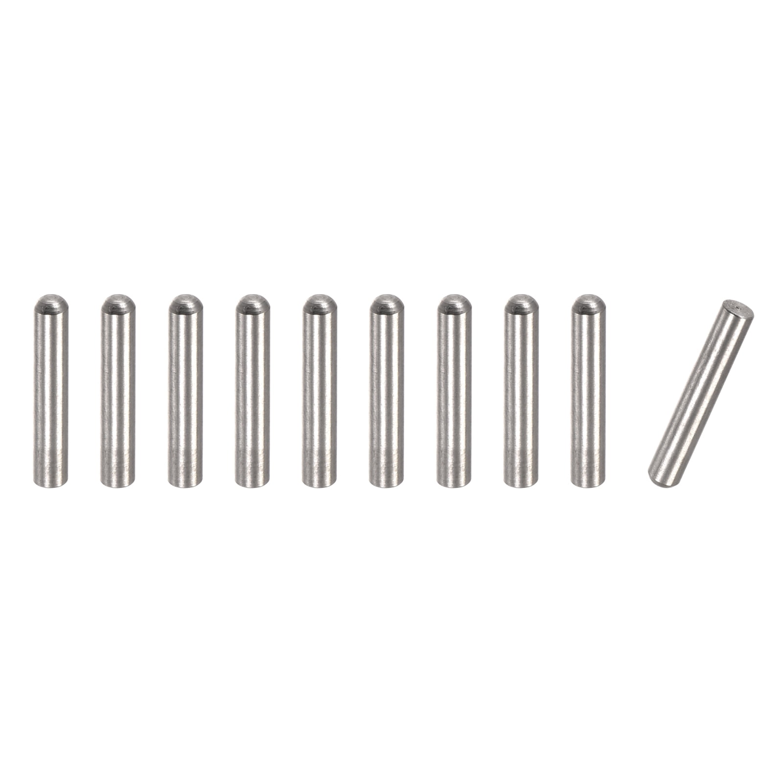 3x8mm Dowel Pins, 10pcs 304 Stainless Steel Round Head Flat Chamfered ...